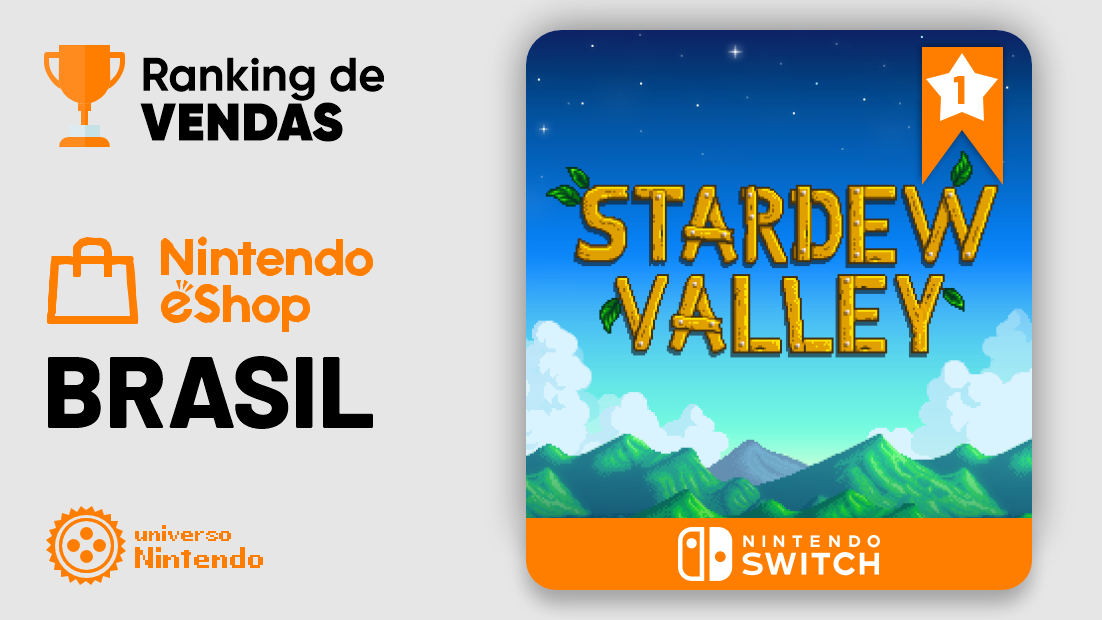 Vendas no Brasil Ranking da eShop do Switch ate 21 Dez Stardew Valley e o jogo mais vendido das duas ultimas semanas Universo Nintendo