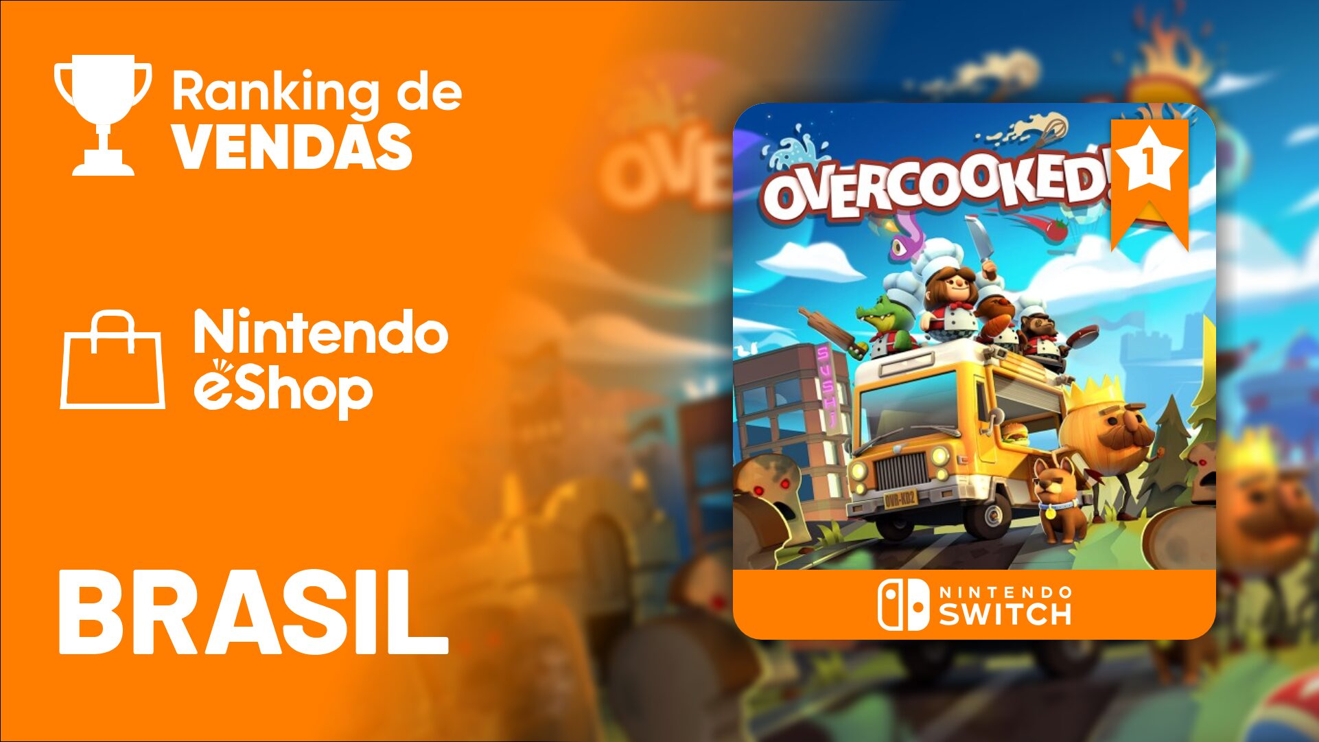 Vendas no Brasil | Ranking da eShop do Switch até 15/Fev – Overcooked! 2 Gourmet Edition volta a ...