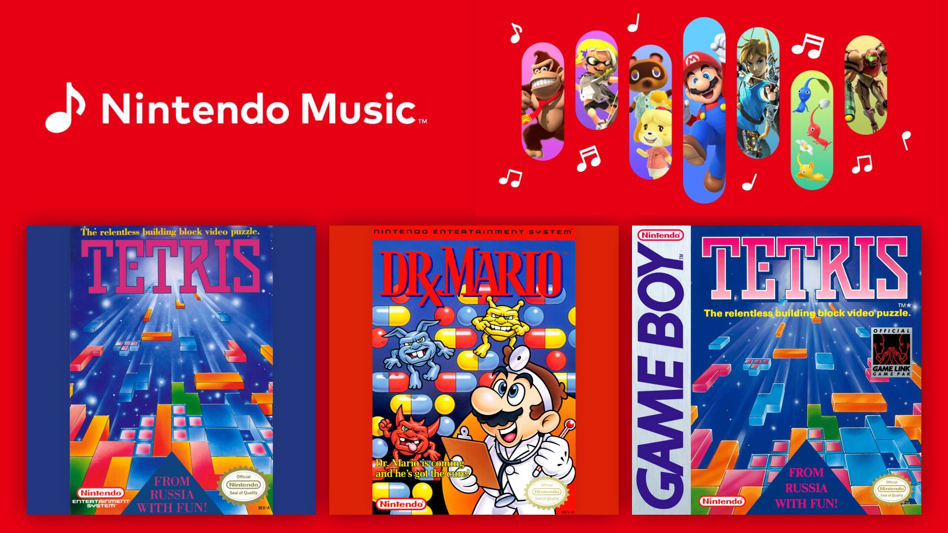Nintendo Music – Trilhas sonoras de Tetris (NES), Dr. Mario (NES) e ...